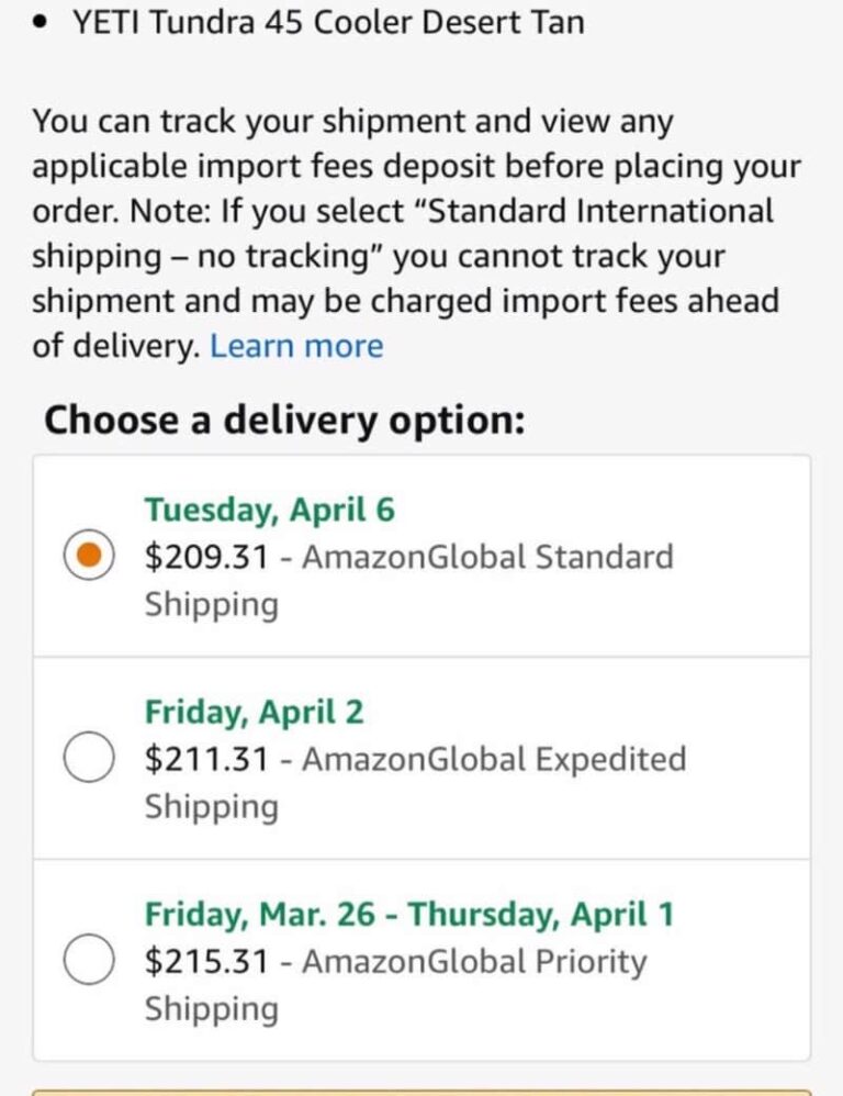 個人輸入でYETIの入手方法